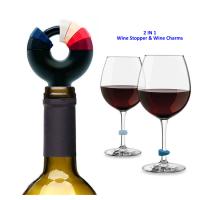 China OEM ODM Rabbit Bottle Wine Stopper And Pourer 8 Color Rainbow Charms for sale