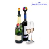 China OEM ODM Rabbit Bottle Wine Stopper And Pourer 8 Color Rainbow Charms for sale