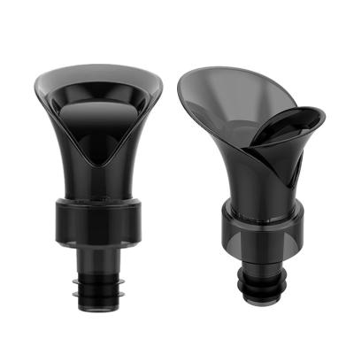 China 2 In 1 Flower Silicone Acrylic Wine Stopper And Pourer For Champagne for sale