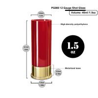 China 12 Gauge Shot Gun Shell Style Shot Glass Set Of 4 Plastic Shot Glasses for sale
