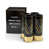 China 12 Gauge Shot Gun Shell Style Shot Glass Set Of 4 Plastic Shot Glasses for sale