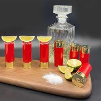 China 12 Gauge Shot Gun Shell Style Shot Glass Set Of 4 Plastic Shot Glasses for sale