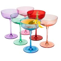 China Classic Colored Cocktail Coupe Glasses Speakeasy Style For Champagne for sale