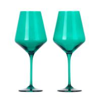 China Colored Stemmed Reusable Plastic Wine Glasses Acrylic BPA Free Plastic Wine Goblet for sale