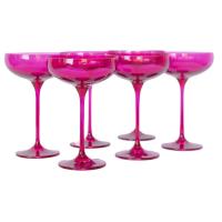 China Classic Colored Cocktail Coupe Glasses Speakeasy Style For Champagne for sale
