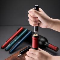 China Pocket Air Pump Wine Bottle Opener Built In Foil Cutter Handheld Wine Cork Remover for sale