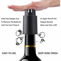 China Vacuum Wine Champagne Bottle Stoppers Wine Cork Preserver With Time Scale Record for sale