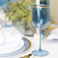 China 405ml 15oz Plastic Wine Goblet With Gold Rim For Party for sale