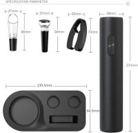 China Engraved Wine Electric Bottle Opener Personalized Automatic With Dry Battery for sale