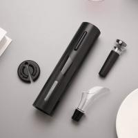 China Battery Operate Electric Wine Bottle Opener Automatic Corkscrew Set Shatterproof for sale