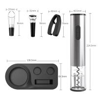 China Automatic Electric Corkscrew Set Stainless Steel Electric Wine Opener Gift Set for sale