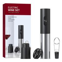China Logo Printed Wine Cork Opener Automatic Electric Gift Set Color Box Packaging for sale