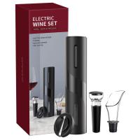 China Battery Operate Electric Wine Bottle Opener Automatic Corkscrew Set Shatterproof for sale
