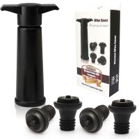 China Oem Odm Vacuum Pump Wine Stopper With 4 Silicone Stopper for sale