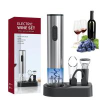 China Automatic Electric Corkscrew Set Stainless Steel Electric Wine Opener Gift Set for sale