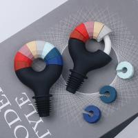 China Pulltex Rainbow Wine Bottle Stopper With 8 Glass Identifiers Silicone Charm for sale