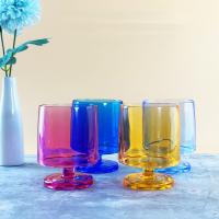 China Custom Logo 14oz Reusable Wine Glass Acrylic Square For Party Celebrations for sale