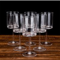 China Custom Logo 14oz Reusable Wine Glass Acrylic Square For Party Celebrations for sale