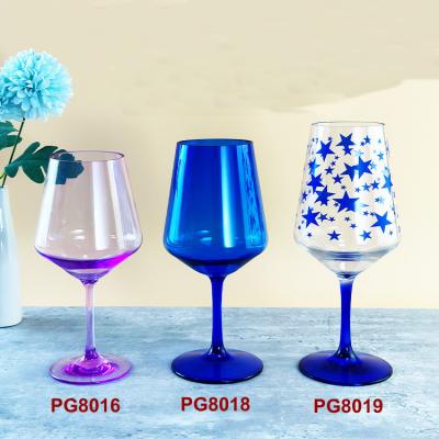 China Logo Customization Acrylic Reusable Plastic Wine Glasses / Champagne Flutes Shatterproof for sale