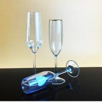 China 14oz-21oz Reusable Plastic Champagne Glasses 1pc/Opp Bag Customized Logo On Cups for sale