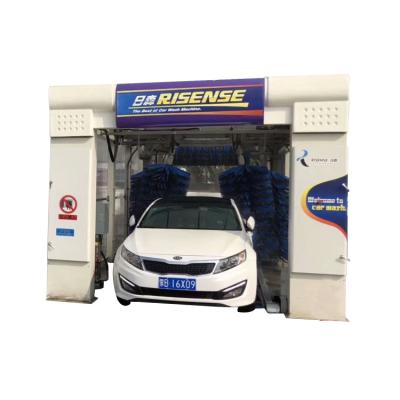 China 9-Brush Tunnel Drive Through Conveyorized Auto Car Washing Machine for sale