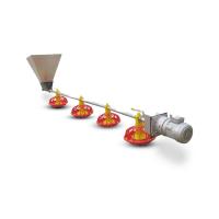 China 380v Poultry Farm Equipment 3 pan/3m Automatic Pan Feeding System for sale