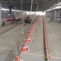 China 14 grilles Broiler Farm Equipment 3 pan/3m Broiler Poultry Farming Equipment for sale