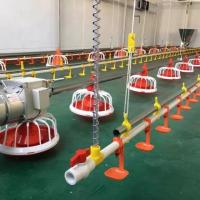 China 14 Grid 16 Grid Broiler Feeding System Plastic And Galvanized Steel for sale