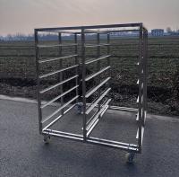 China Polishing Customized Size Stainless Steel Bakery Trolley For Baking for sale
