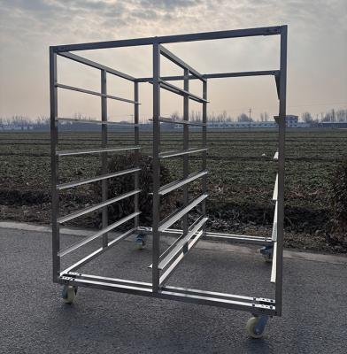China Kitchen Equipment Stainless Steel 304 316 316L Tray Rack Trolley For Oven for sale