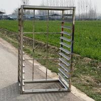 China Square Commercial Bakery Stainless Steel Tray Rack Trolley With Customizable Number Of Layers for sale