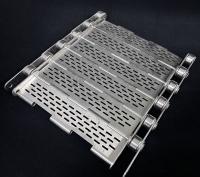 China Stainless Steel Perforated Plate Conveyor Belt Transporting Food for sale