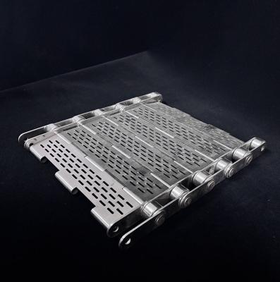China Stainless Steel Metal 304 316 Chain Plate Conveyor Belt For Waste Treatment for sale