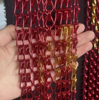 China Aluminum Double Hook Chain Link Decorative Metal Mesh Customizable Pattern for sale