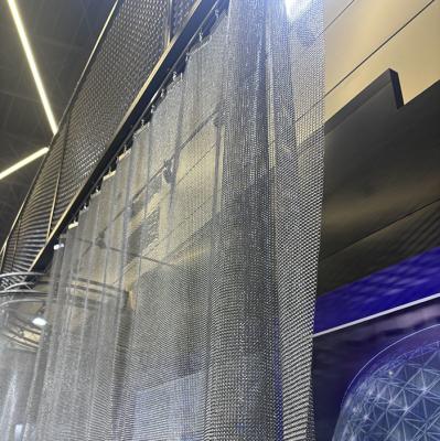 China Aluminum Stainless Steel Ring Mesh Curtain For Decoration Chain Mesh Curtain for sale