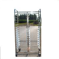 China 304 Custom Ss Tray Rack Trolley For Herbal Drying Metal Tray Trolley for sale