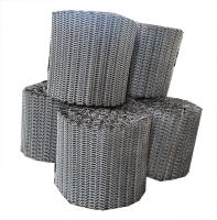 China Round Flat Wire Stainless Steel Wire Mesh Conveyor Belt For Oven for sale
