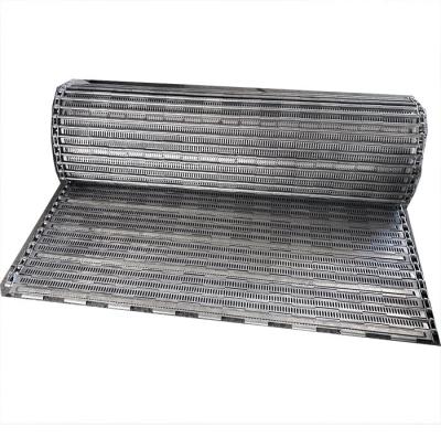 China Heavy Load Carbon Steel Metal Chain Plate Link Conveyor Belt For Washing for sale