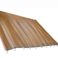 China Golden Architectural Metal Chain Link Curtains Stainless Steel Decorative Woven Wire Mesh for sale