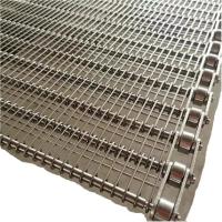 China Durable 304 Stainless Steel Eye Link Wire Mesh Conveyor Belt  For Dehydration for sale
