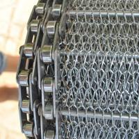 China Heat Resistant Balance Flattened Ss Chain Link Conveyor Belt 1-3mm Chain Pitch for sale