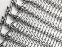 China Biscuits Tortillas Cookies And Crackers Baking Flexible Rod Conveyor Belt / Metal Mesh Belt for sale