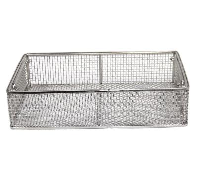 China 304 316 316L Stainless Steel Wire Mesh Trays For Medical Cleaning Filter Box for sale