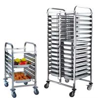 China 201 304 Stainless Steel Bakery Oven Trolley For Freezing ss tray trolley for sale
