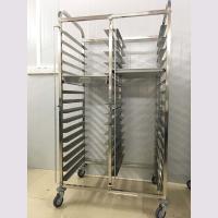 China Sleek and modern Stainless Steel Tray Trolley For Bread Bakery Machinery Commercial Use for sale