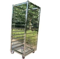 China 12 Layers Stainless Steel Tray Rack Trolley To Move Heavy Objects for sale