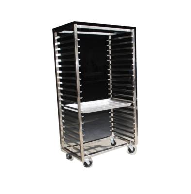 China Commercial Kitchen Equipment Rectangle Tray Rack Trolley With Silent Casters for sale