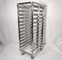 China Stainless Steel Aluminium Bread Bakery Oven Trolley Equipped With 32Layers Tray Rack for sale