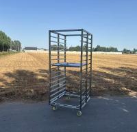 China Customized Size 6 12 15 32 Layers Stainless Steel Tray Trolley For Food for sale