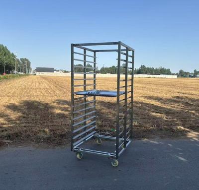 China Customized Size 6 12 15 32 Layers Stainless Steel Tray Trolley For Food for sale
